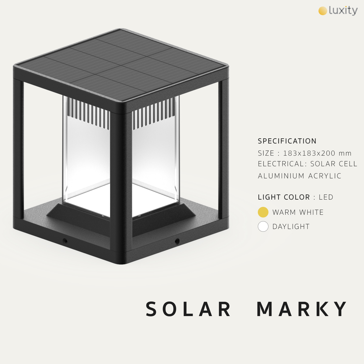 Solar Marky - Gate light ไฟหัวเสา ไฟประตู | Lazada.co.th