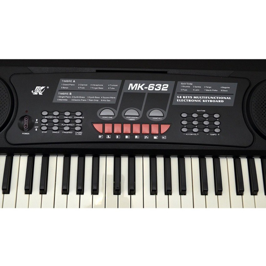 MK คีย์บอร์ด 54 คีย์มาตรฐาน (ดำ) รุ่น MK-632 54 key แถมฟรี !! สายสัญญาณ ...