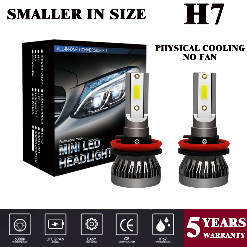Fast Delivery 2PCSSet Car Mini Headlight Lamp H7 LED Bulbs Headlamps ...