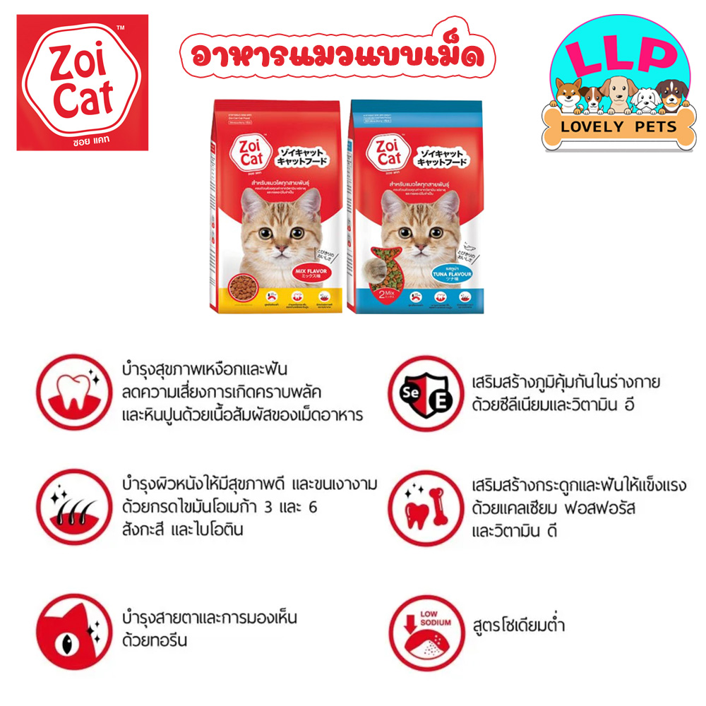Zoi Cat อาหารแมวซอยแคท ขนาด 1 กิโลกรัม - Lovely Pets Shop - ThaiPick