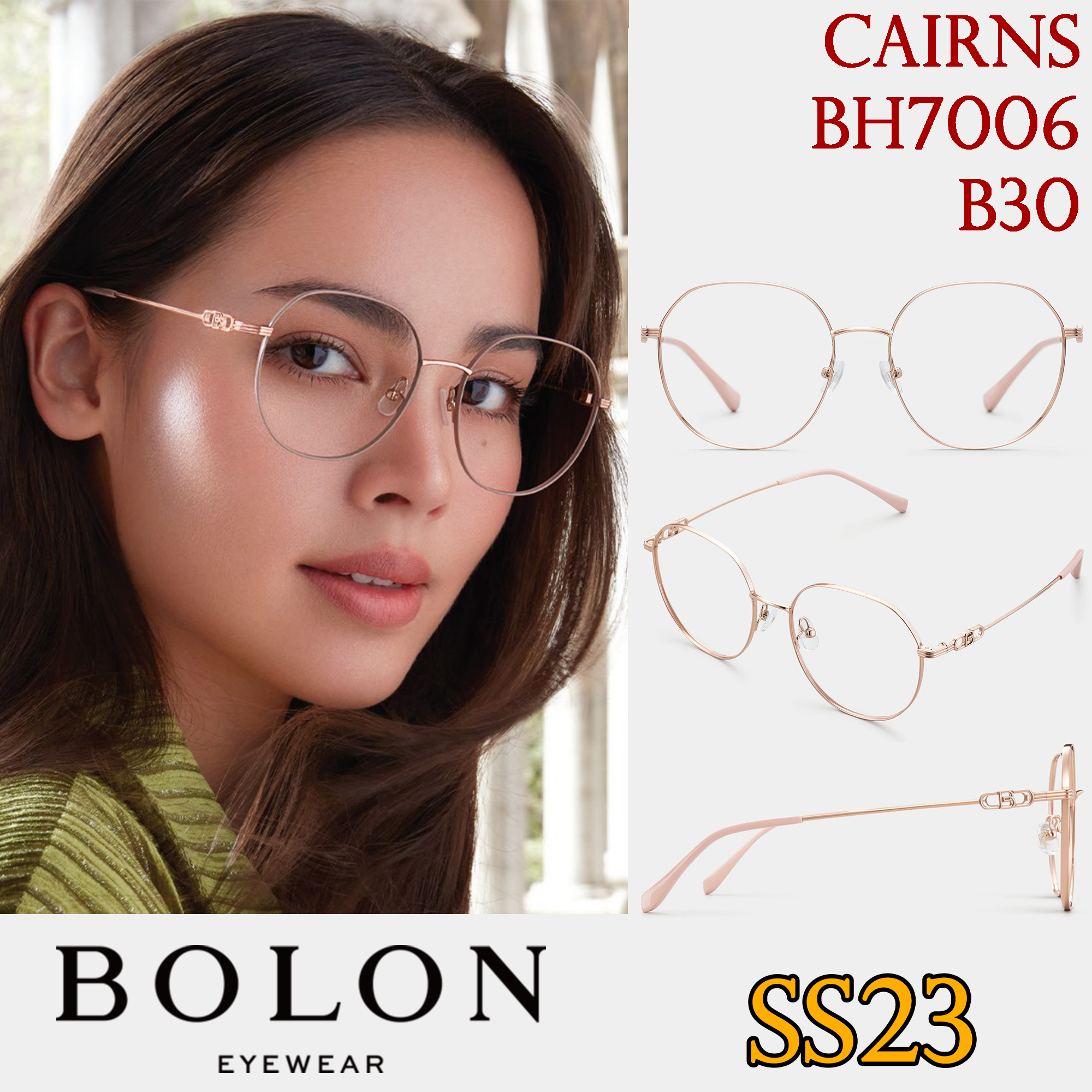 FW22 BOLON แว่นกันแดด รุ่น Capri BL5067 C10 C21 C90 เลนส์ Nylon TRStainless แว่นของญาญ่า ...