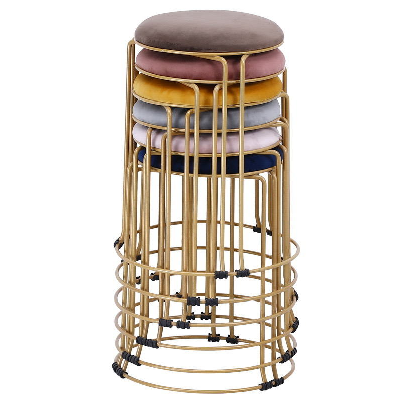 DT16-2 เก้าอี้ทรงสูงเบาะกำมะหยี่ - About_Acrylicbox - ThaiPick