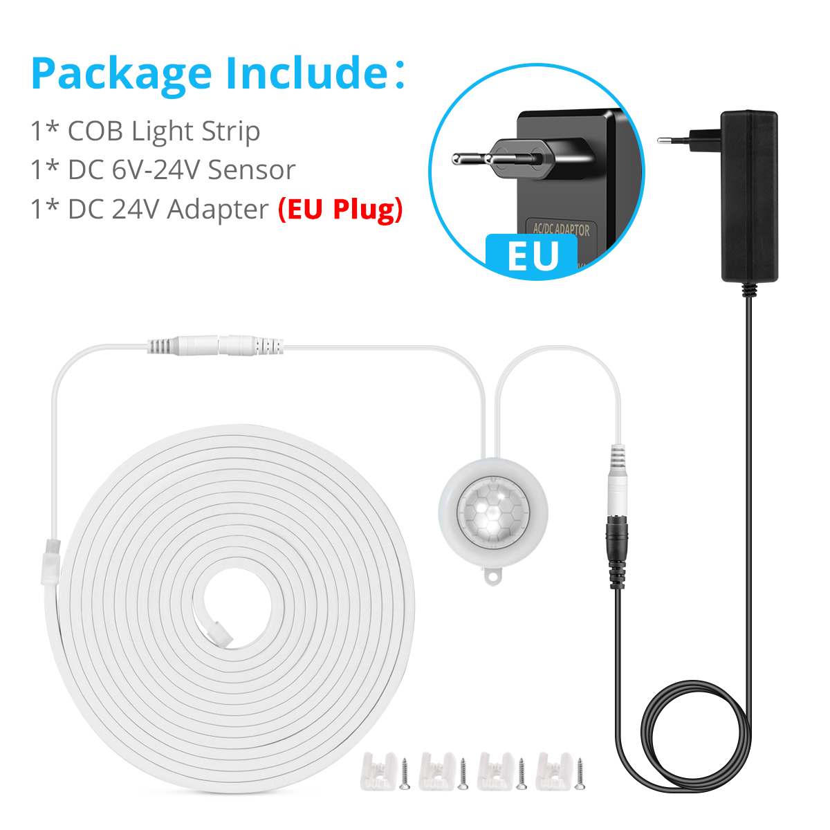 24โวลต์ซังหลอดไฟ LED Strip สมาร์ท PIR Motion Sensor Swith นีออนเข้าสู่ ...