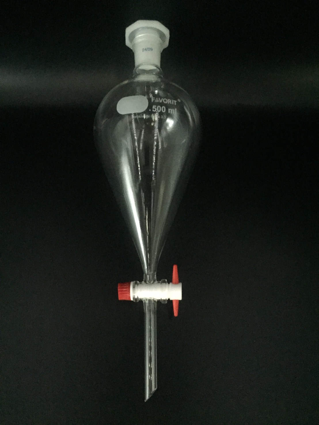 Separating Funnel 500 ml. PTFE Stopcock S24/29 ; Favorit | Lazada.co.th