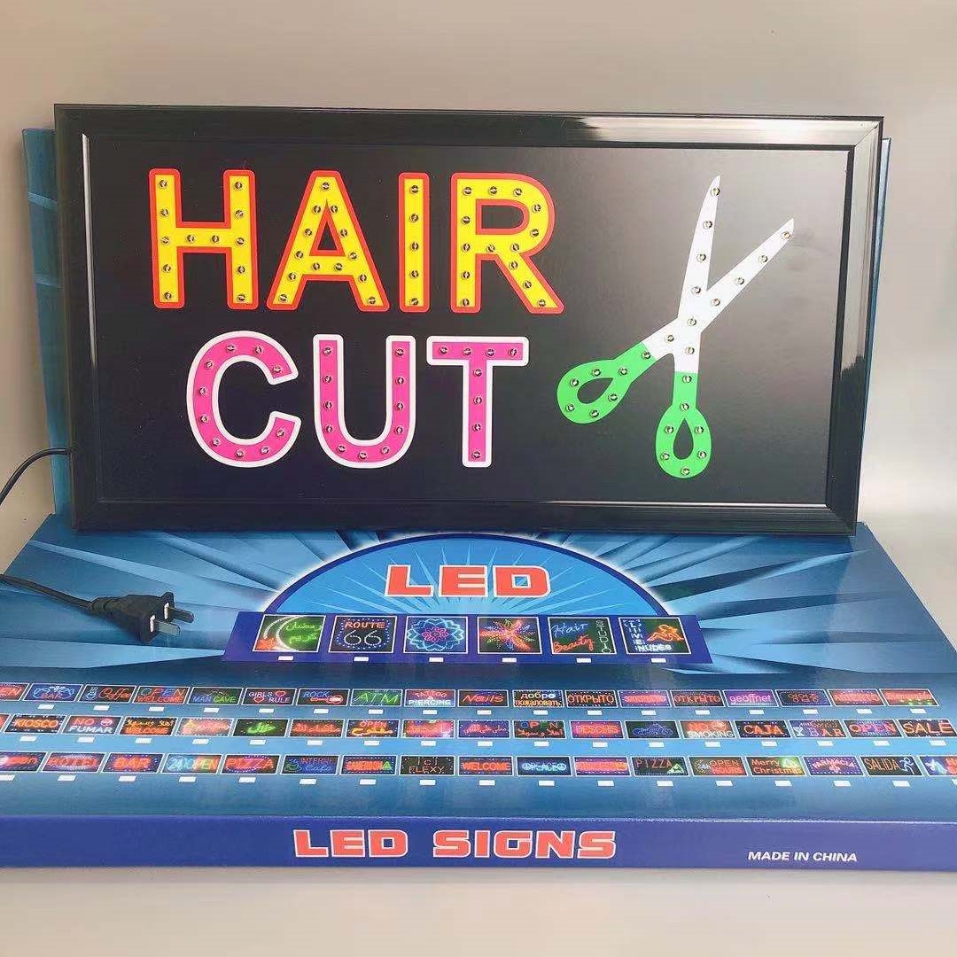 ป้ายไฟLED (HAIR CUT) ป้ายไฟกล่อง หลอดไฟLED ประหยัดไฟ เสียบ ปลั๊กไฟ บ้าน ...