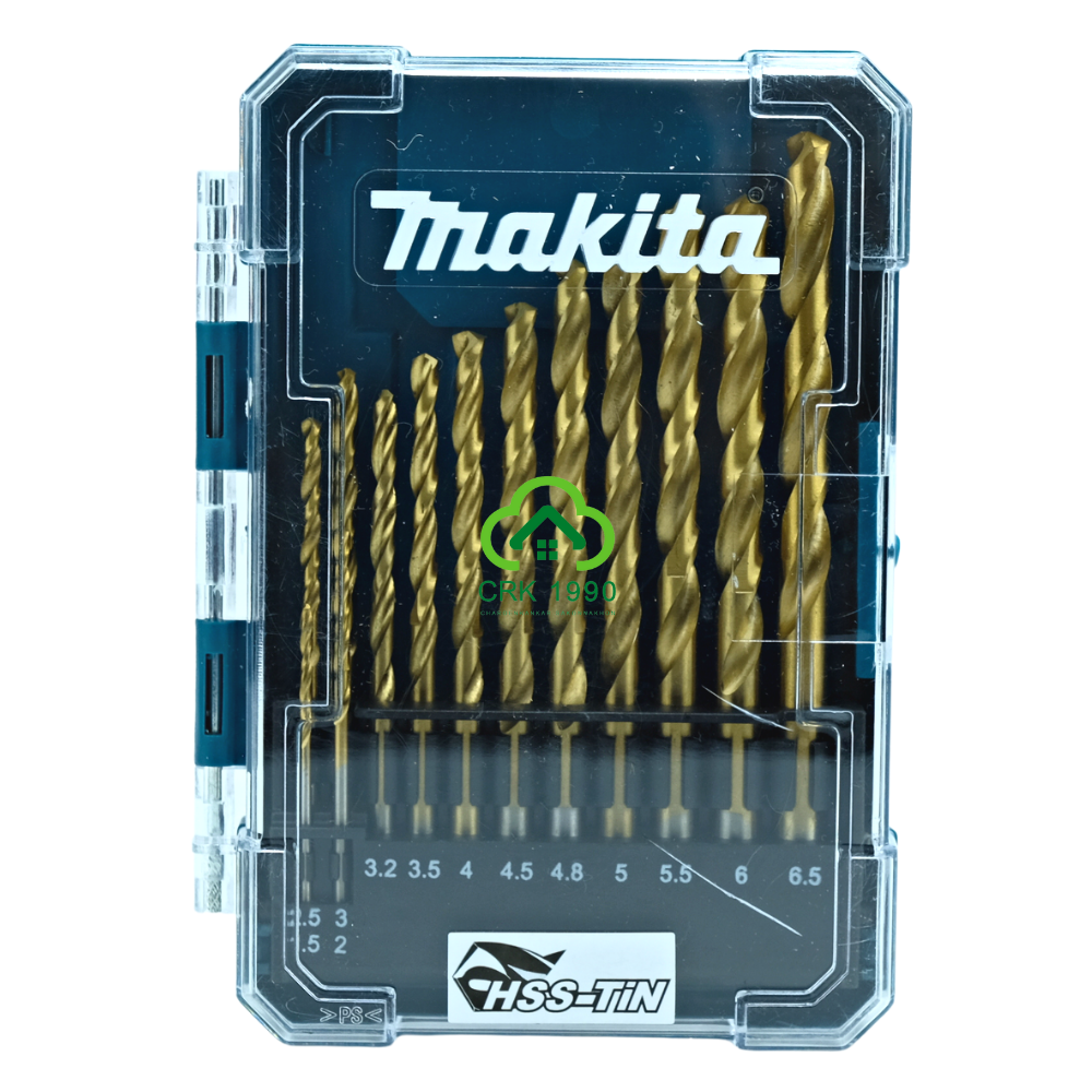 MAKITA D-72908 ดอกสว่าน ชุดดอกสว่านเจาะเหล็ก HSS-TIN 13 ดอก ของแท้ 100% ...
