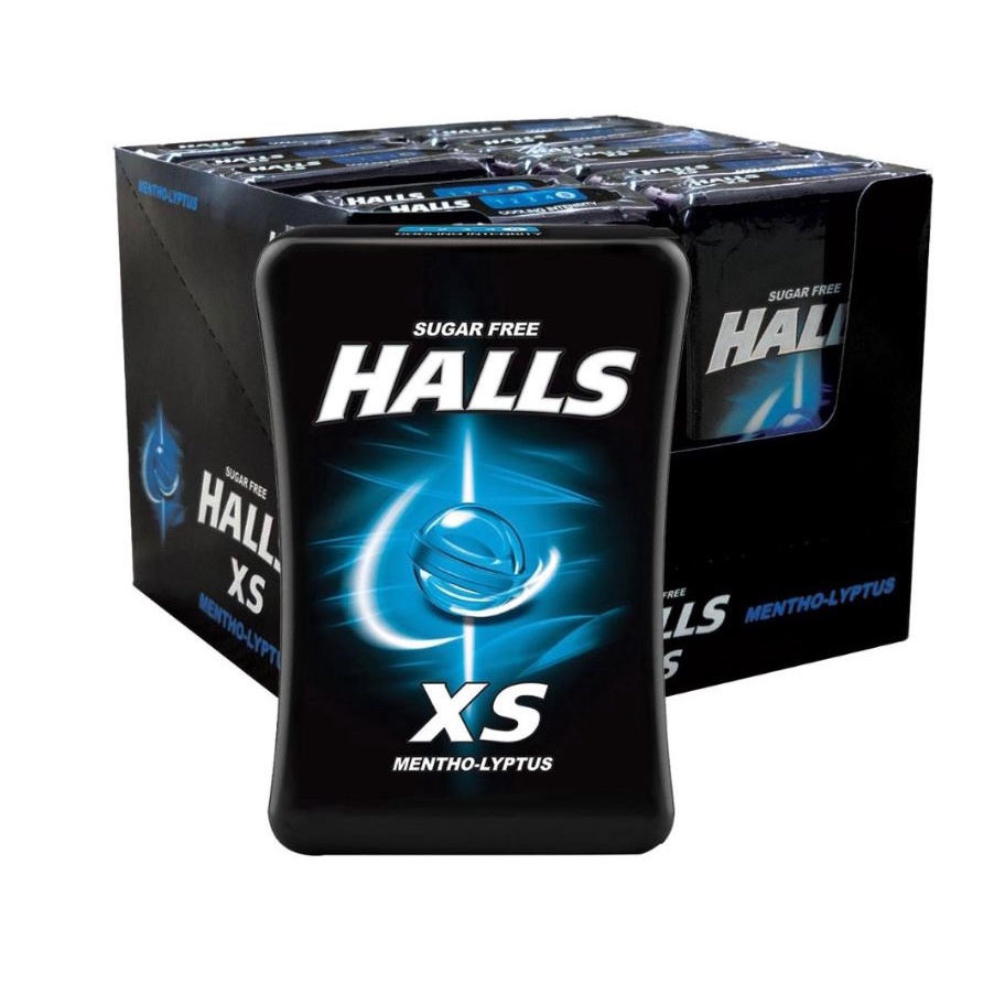 ♬ฮอลล์ เอ็กซ์เอส ลูกอมชูการ์ฟรี 13.8 กรัม Halls XS Sugar Free Candy 13 ...