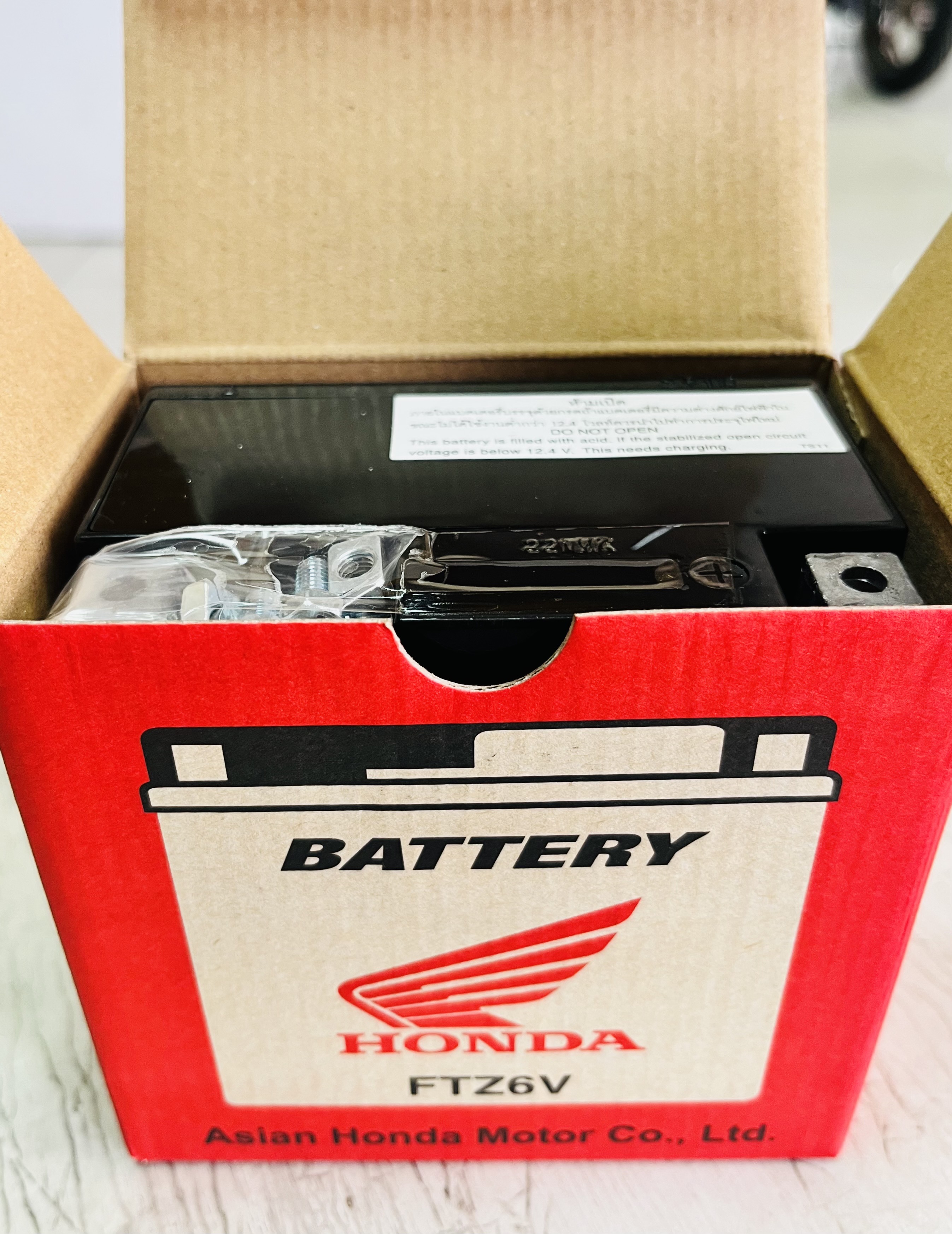 แบตเตอรี่ ฮอนด้าแท้ FTZ6V (6แอมป์) แบตแห้งแท้ศูนย์ฮอนด้า CBR PCX125 ...