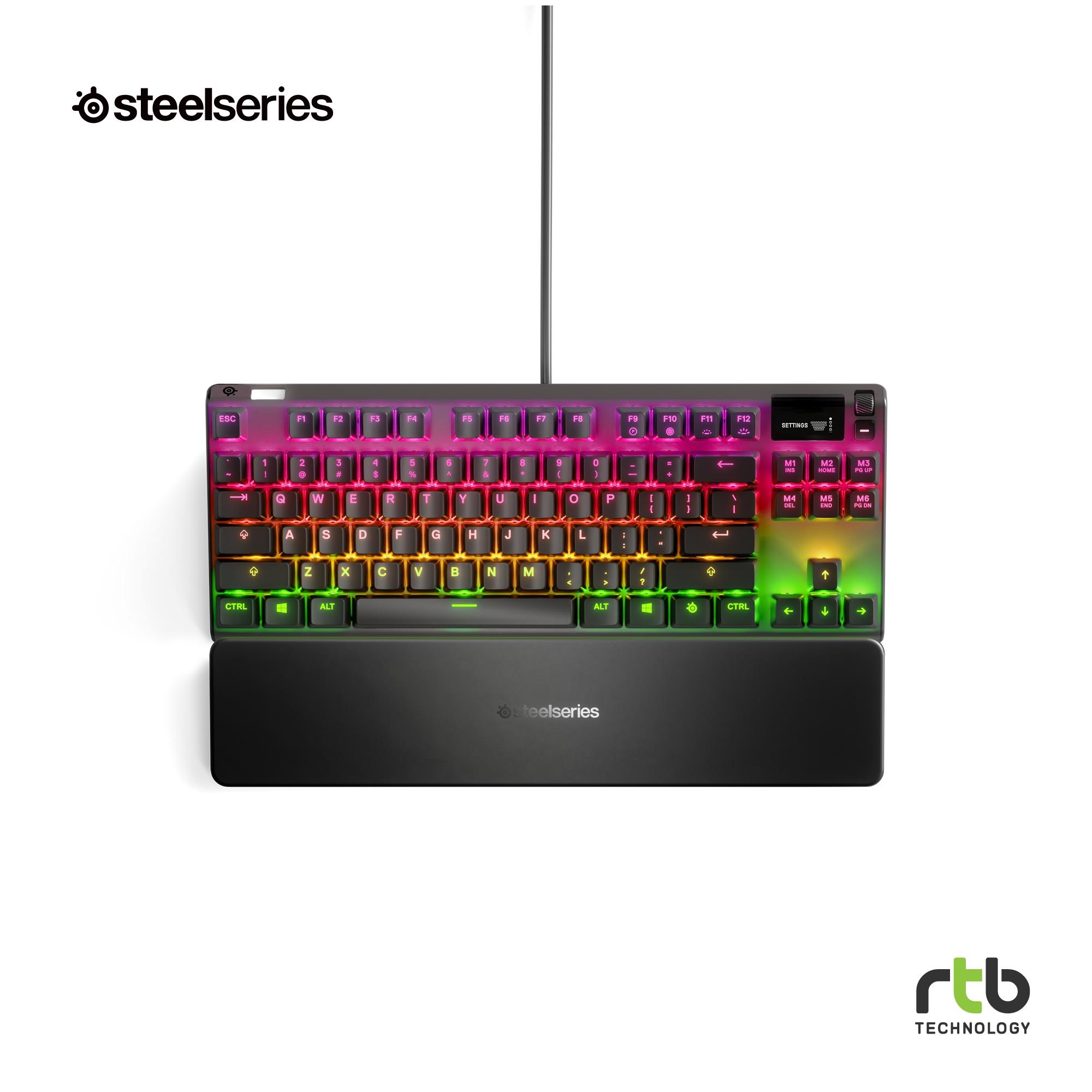SteelSeries คีย์บอร์ดเกมมิ่ง RGB รุ่น Apex 7 TKL Red Switches - RTB - ThaiPick
