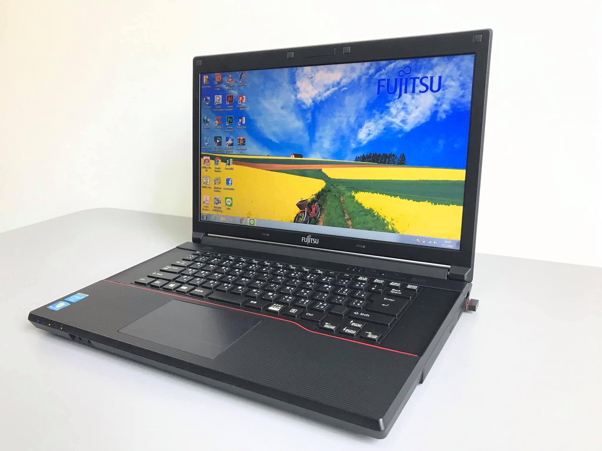 โน๊ตบุ๊ต มือสองสภาพดี โน๊ตบุ๊ค Fujitsu A574 CPu Celeron RAM4GB HDD250Gb ...