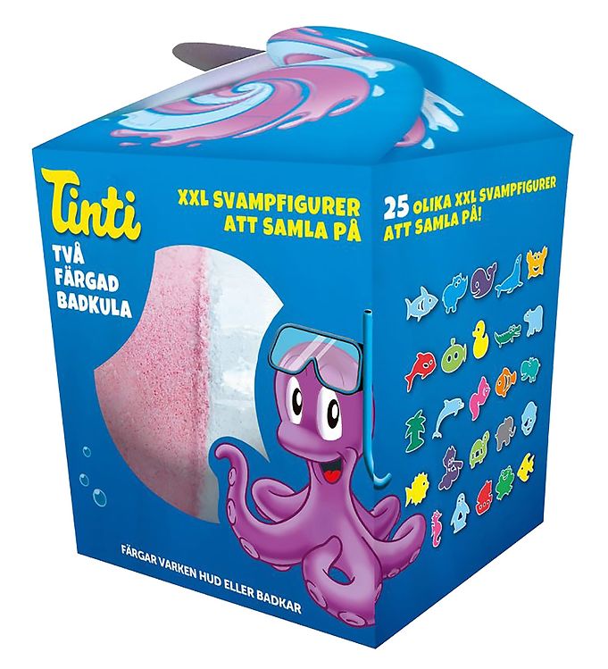 TINTI® บาธบอมบ์ 2 สี ลูกใหญ่ มีของเล่นด้านใน เปลี่ยนสีน้ำ สำหรับเด็ก ...