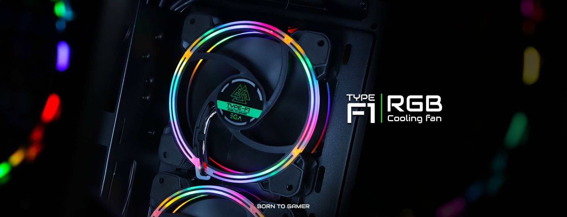 พัดลมเคส RGB EGA Type F1 Type F2 Cooling FAN PC 120mm พัดลมคอมพิวเตอร์ ...