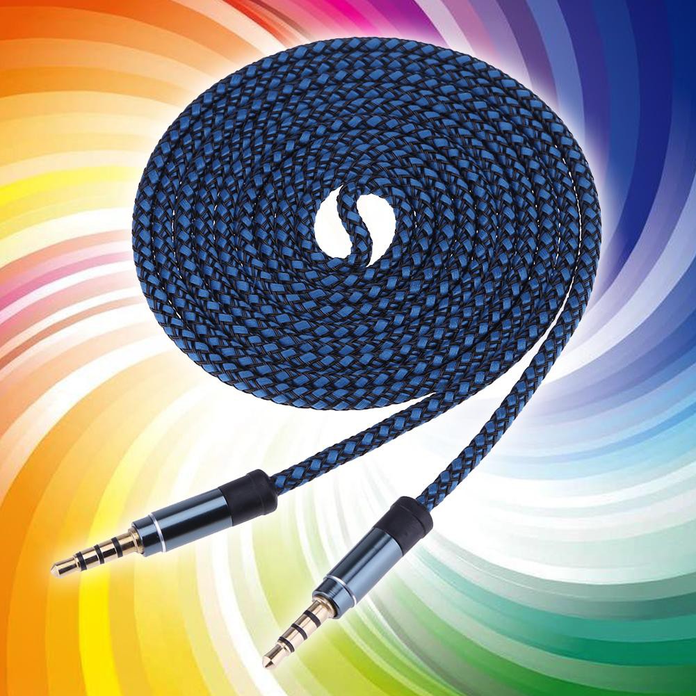 1.5M 3.5mm Male To 3.5 mm Male Weaving Audio Cable Car AUX Auxiliary Cable - NUH8 - ThaiPick