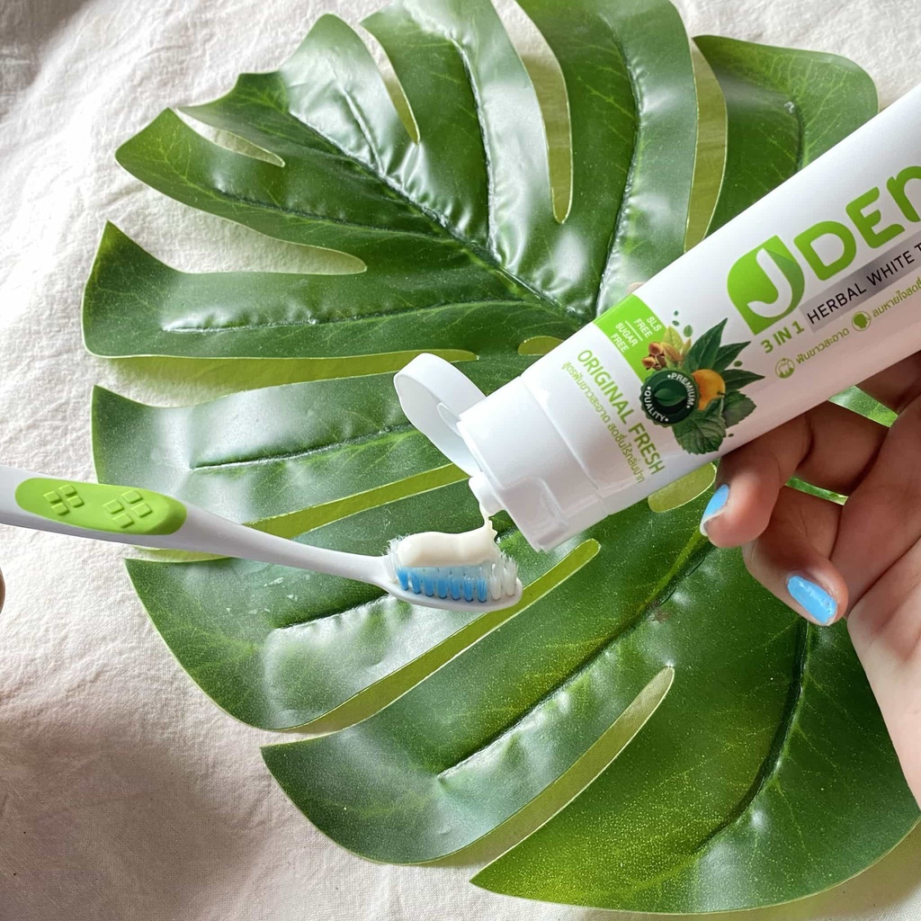 buyme อุปกรณ์ทำความสะอาด JDENT 3IN1 Herbal White Toothpaste ยาสีฟัน ...