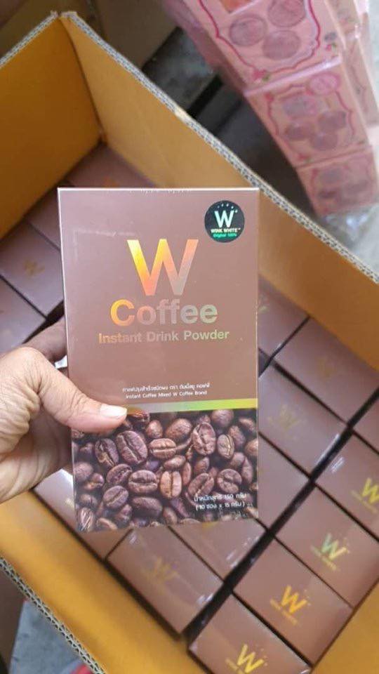 W Coffee กาแฟวิ้งค์ไวท์ กาแฟลดน้ำหนัก ลดหิว อิ่มนาน (1กล่อง มี 10 ซอง ...