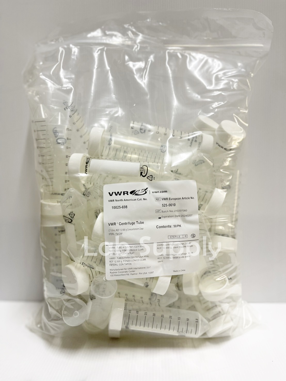 VWR_Centrifuge Tube 50 ML #10025-698 หลอดเซนติฟิวทิ้ว 50 มล. | Lazada.co.th