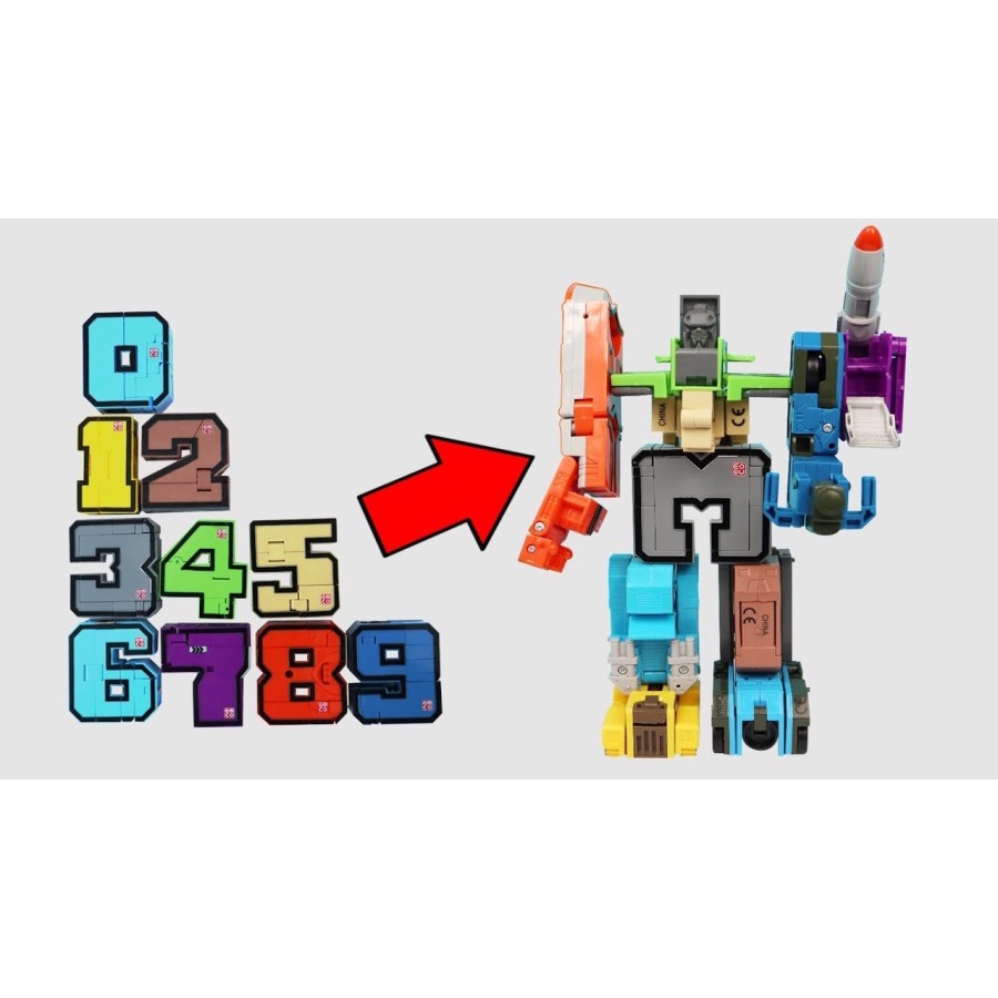 Transformers Pocket Morphers Number 0-9 Number 0-9 Emco MEGA BOTZ ...