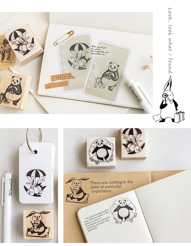 Cute Animals Pattern Wooden Stamp Diy Craft Wooden Rubber Stamps For ...