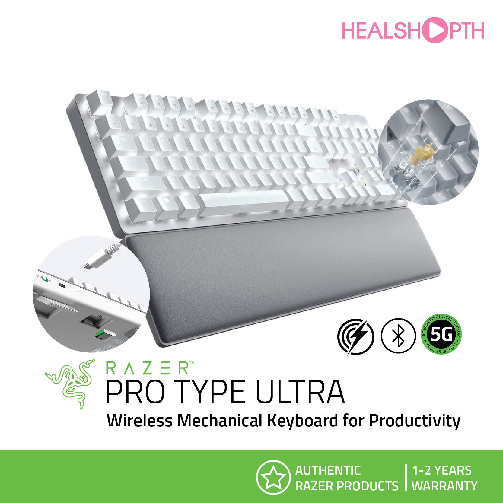 คีย์บอร์ด Razer Pro Type Ultra - US Wireless Mechanical Keyboard for ...