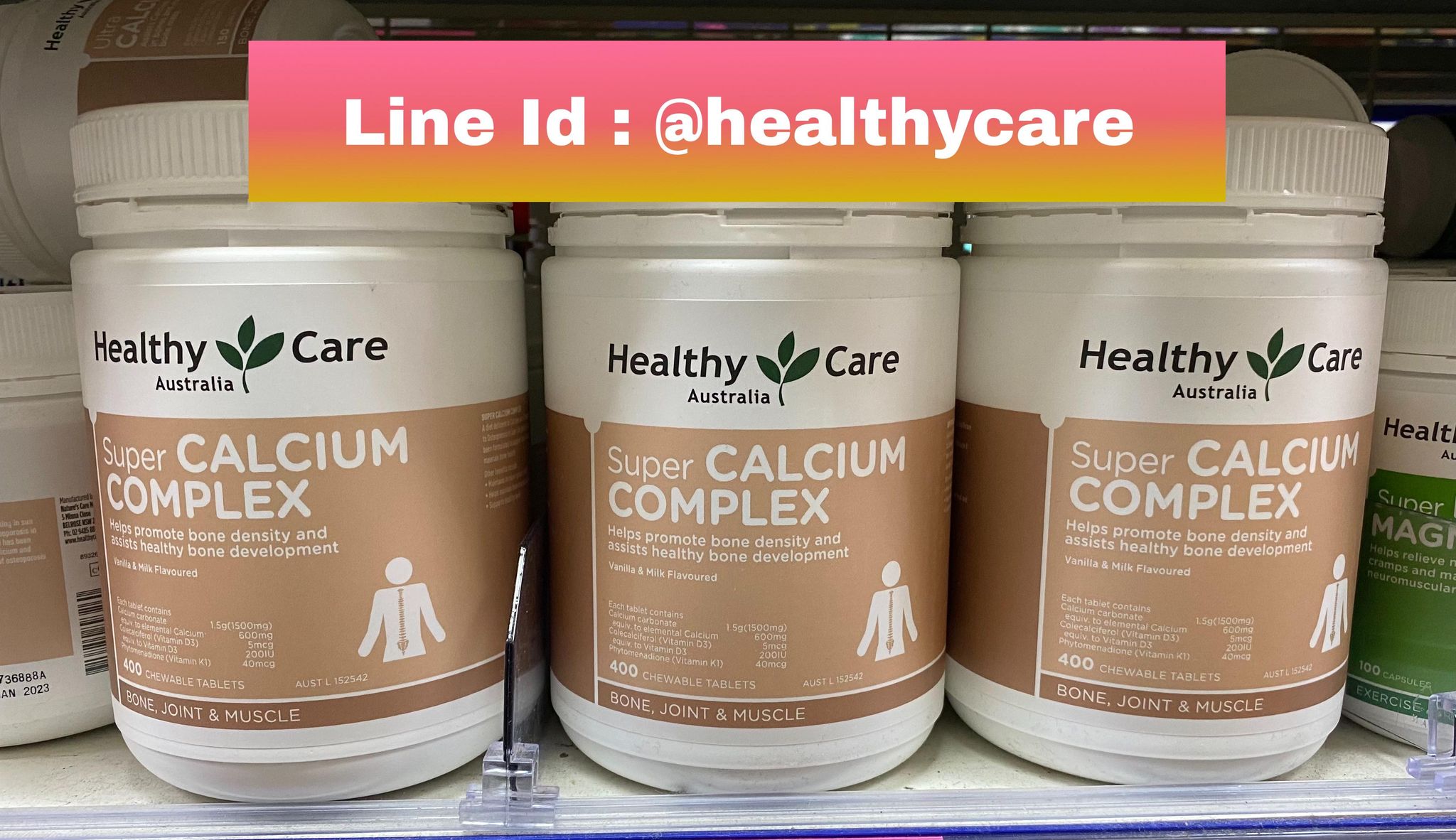 Healthy Care Super Calcium Complex 400 Chewable Tablets (New Package ...