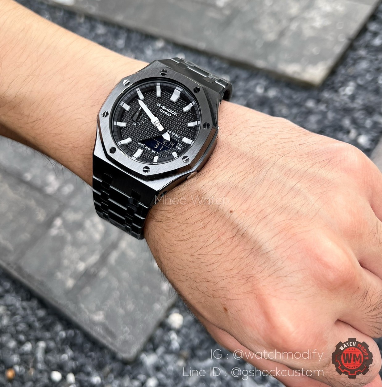 G-Shock Casioak AP Gun Metal Steel with Black pattern Dial - Mhee Watch ...