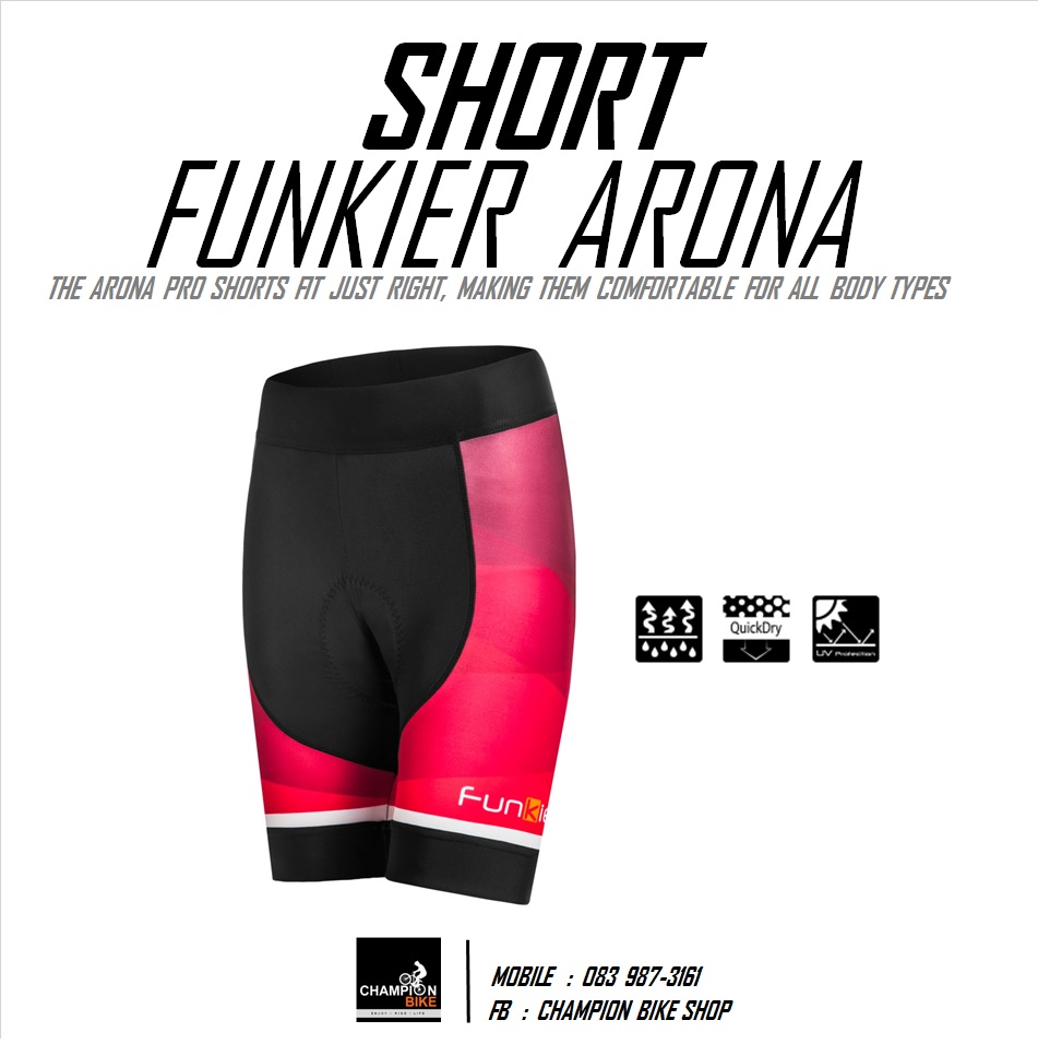 กางเกงปั่นจักรยานผู้หญิง ขาสั้น FUNKIER S2799-B13 ARONA WOMEN CYCLING ...