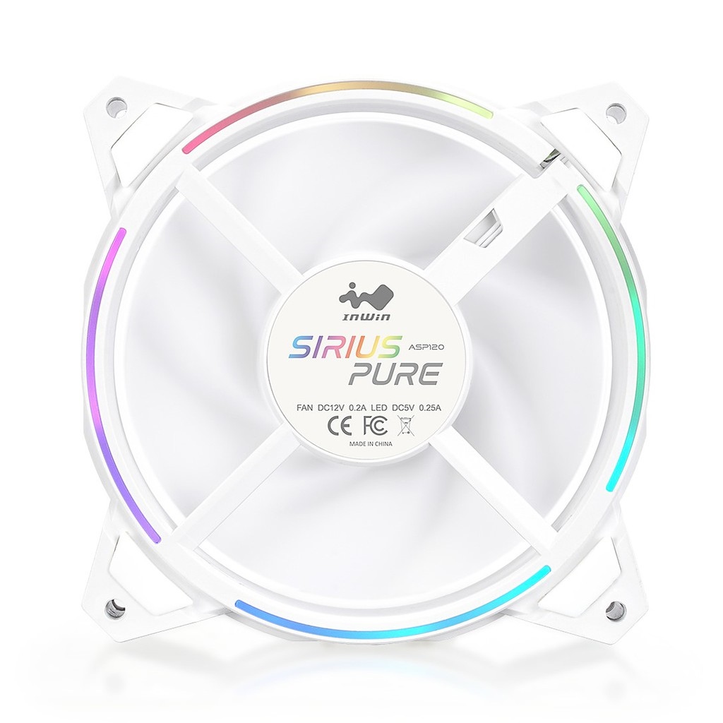 InWin Sirius Pure ASP120 120mm PWM Fan Case 3 in 1 Kit ARGB WHITE พัดลม ...