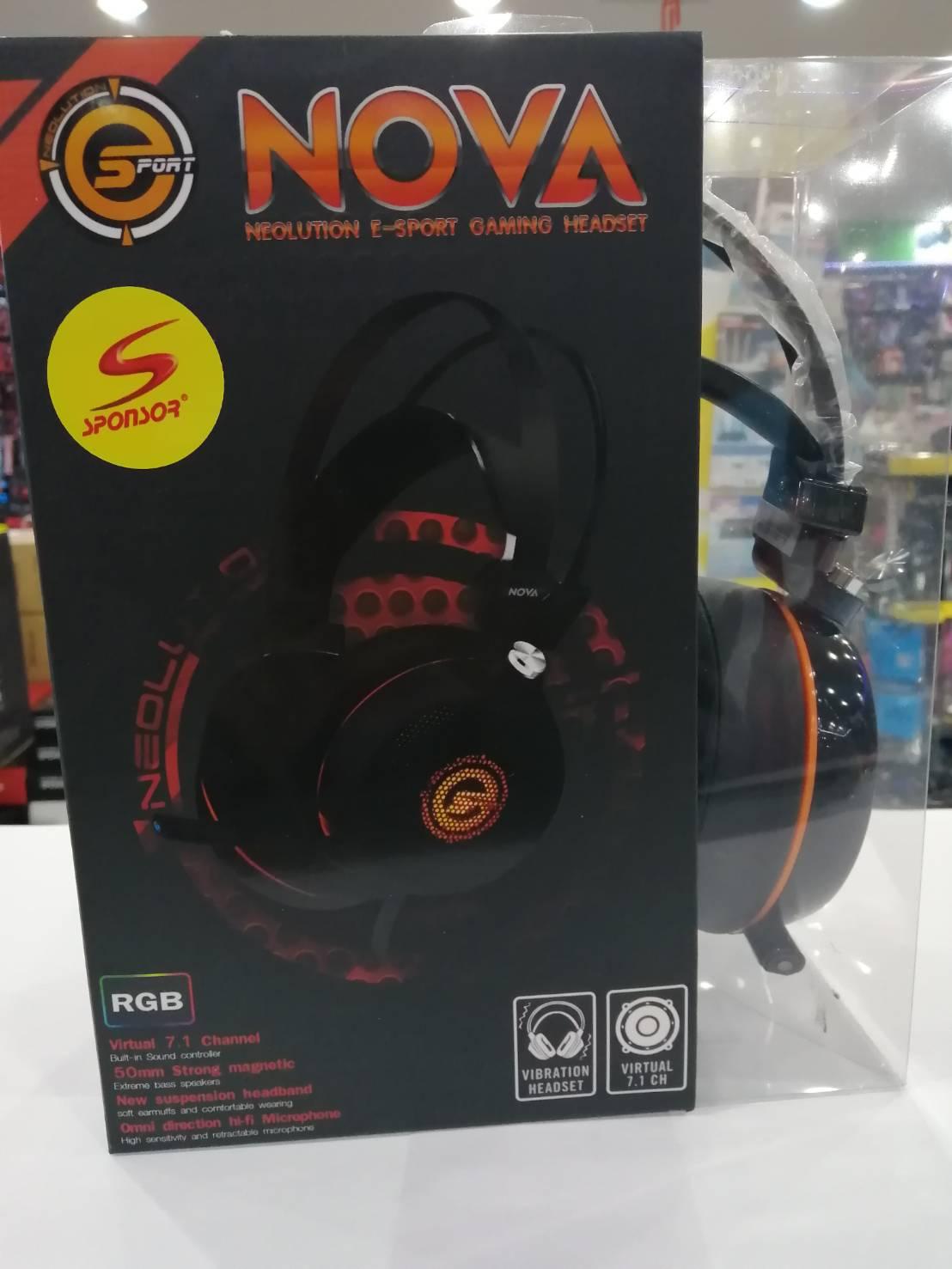 NEOLUTION E-SPORT HEADSET NOVA BLACK 7.1 USB - LITTLE01 - ThaiPick