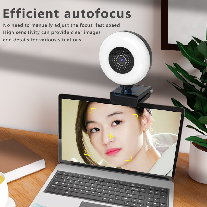 2K Webcam HD live Web Camera For Computer PC Laptop Video Meeting Class ...