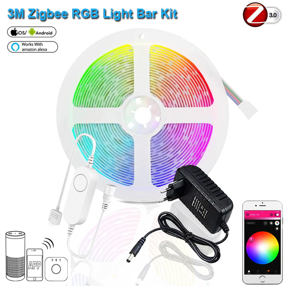 DC12V Zigbee Smart Led Strip RGB LED Strips Light Wireless Remote ...