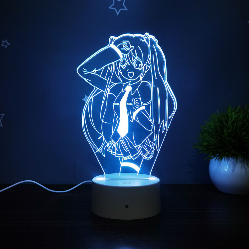 โมเดลอุปกรณ์ต่อพ่วง Hatsune Miku LED ไฟกลางคืนสำหรับใช้ในบ้าน | Lazada ...