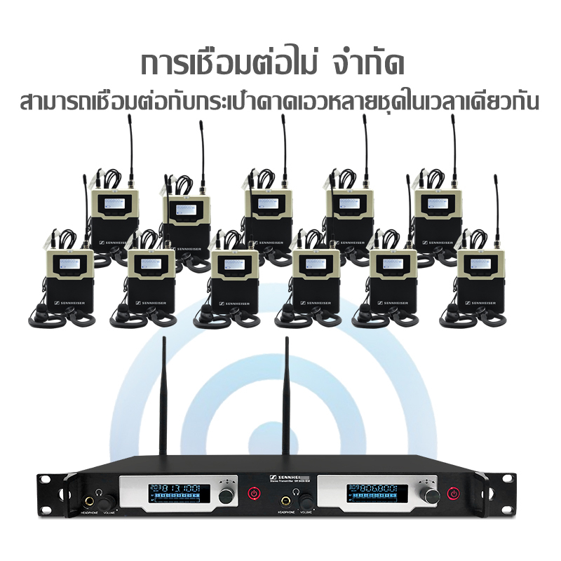 SR9400 Wireless In-ear Monitor System UHF Stereo IEM System Stage ...