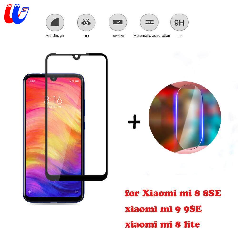 2-in-1 กลับเลนส์กล้องกระจกนิรภัยสำหรับ Xiaomi 8 8SE 9 9se 8 Lite ป้องกันหน้าจอและเลนฟิล์มกล้อง ...