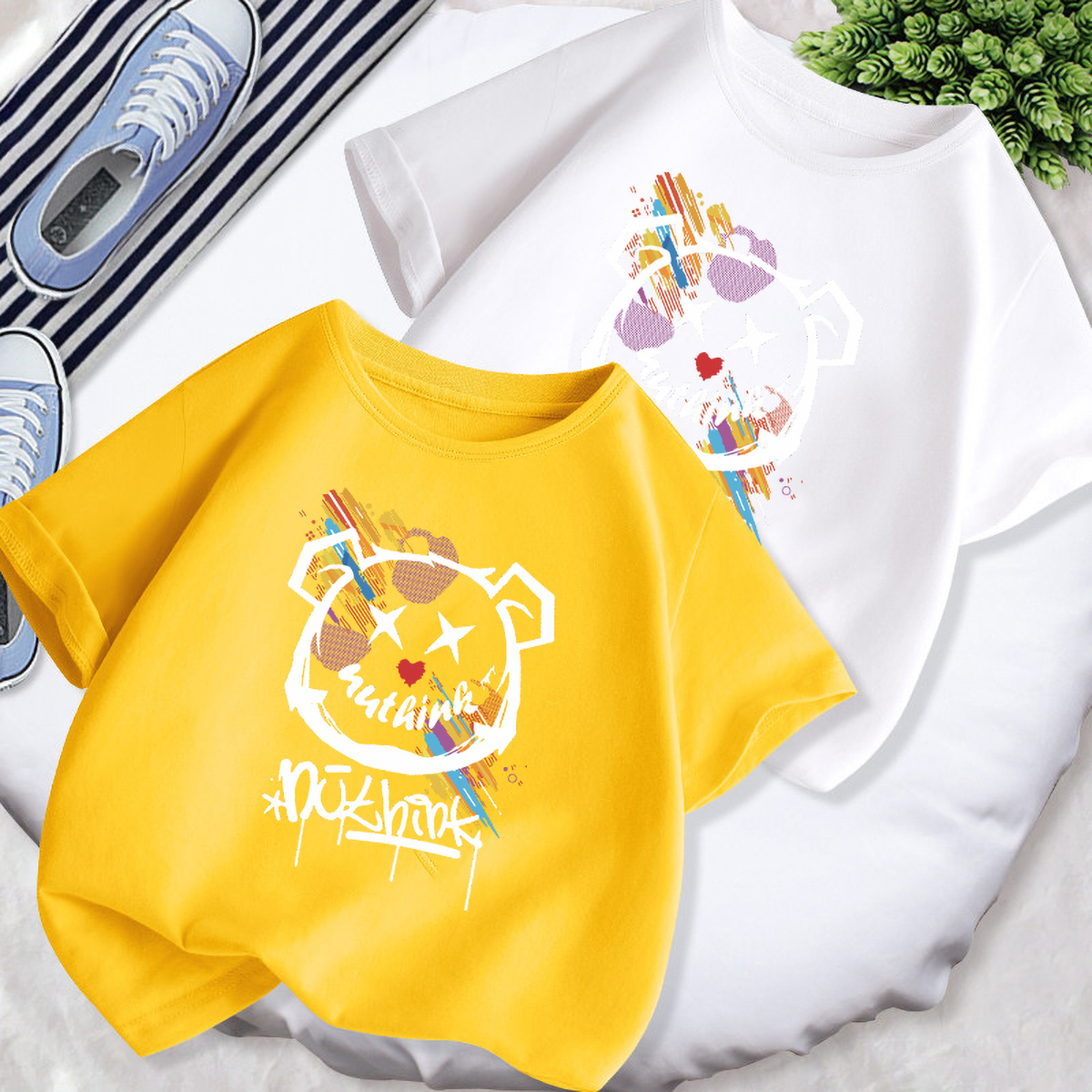 H227เสื้อผ้าเด็กผู้ชาย-เด็กผู้หญิง เสื้อยืด เสื้อคอกลม เสื้อแขนสั้น ...