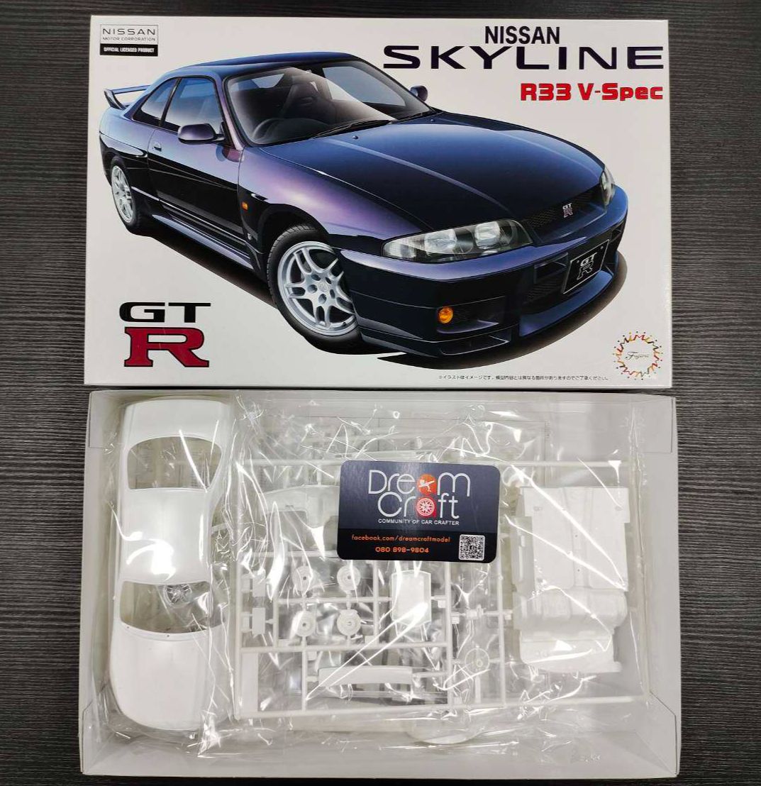 FUJIMI ID39 1/24 R33 Skyline GT-R V-Spec `95 (โมเดลรถยนต์ Model DreamCraft) - Dream Craft model ...