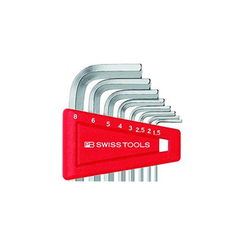PB Swiss Tools รุ่น PB 212 LH-8 ชุดประแจหกเหลี่ยม หัวบอล ตัวแอล แบบยาว 8ตัวชุด ขนาด 1.5-8มิล ...