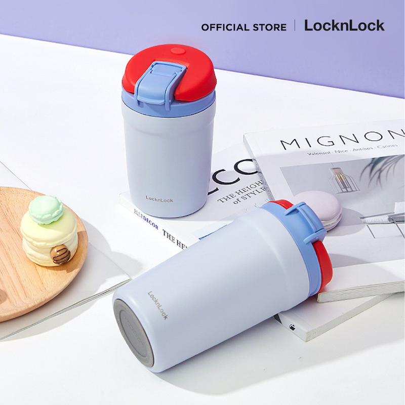 LocknLock แก้วน้ำเก็บอุณหภูมิ Dual One Touch Tumbler ความจุ 430 ml. รุ่น LHC3282 - LocknLock ...