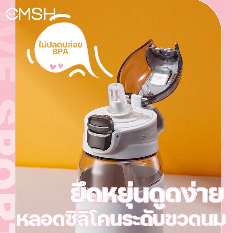 TKK(cmsh) ขวดน้ำเด็กไปโรงเรียน วัสดุ tritan BPA Free กระบอกน้ำเด็กพกพา ความจุ 530ml 750ml กระติก ...