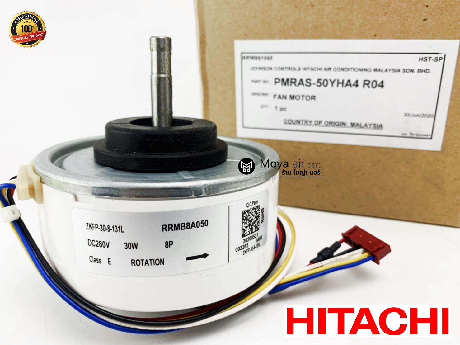 มอเตอร์คอยล์เย็นฮิตาชิ (Hitachi) รหัส PMRAS-50YHA4*R04 สำหรับ RAS-X10CGT ,RAS-DX13CJT และรุ่น ...