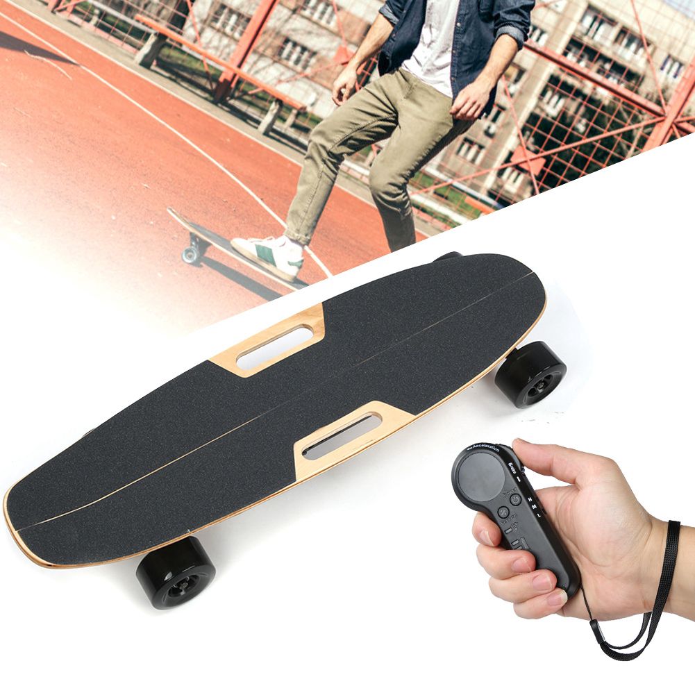 สเก็ตบอร์ดไฟฟ้า 4 ล้อ (New Electric 4 Wheels Longboard Wireless Remote ...