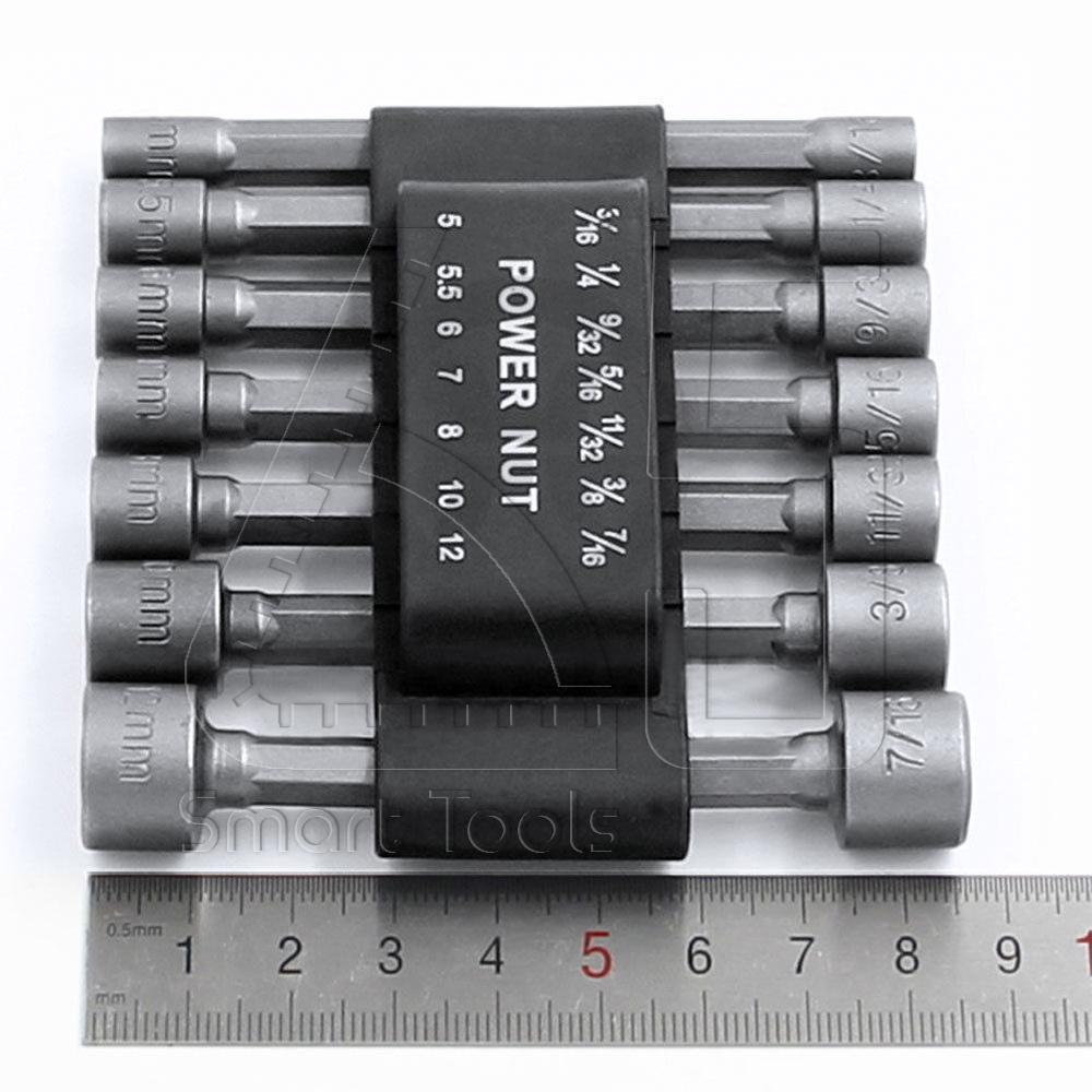 65SmartTools ชุดลูกบล็อคสวมเร็วแกนหกเหลี่ยม สำหรับขันสกรูใช้กับสว่านไฟฟ้า ขนาด 5-12 มม. ...