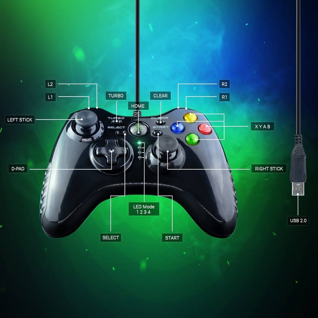 EGA TYPE J1 จอยเกมมิ่ง Gaming Joy Controller มีสาย For PC TV-Box ...