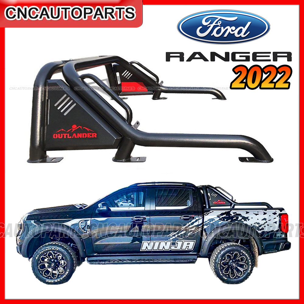 OUTLANDER ROLLBAR โรบาร์ FORD RANGER NEXT-GEN ปี 2022 ทรงแขนยาว เหล็ก ...