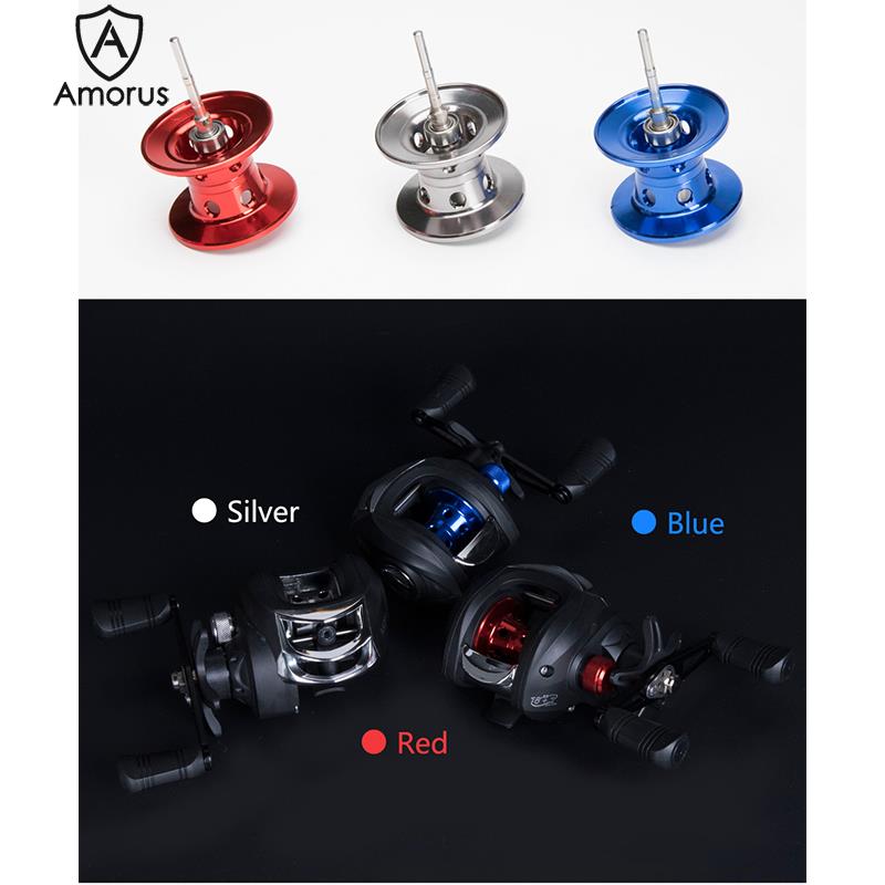 Amorus Metal Fishing Spool Baitcasting Reel 10kg Max Drag 7.2:1 High ...