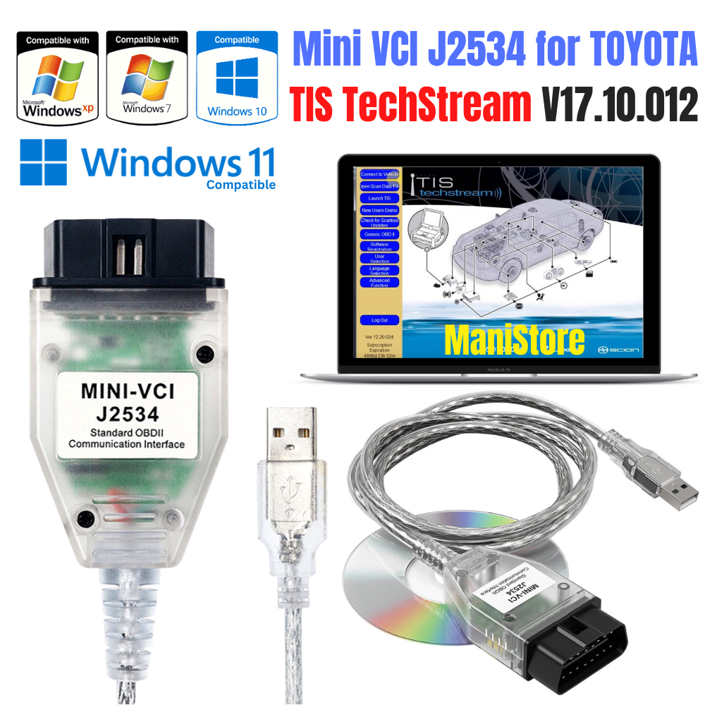 MINI VCI J2534 USB Cable Adapter สำหรับ TOYOTA TIS Techstream | Lazada ...