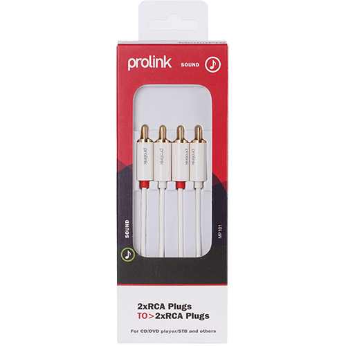 Prolink 2xRCA Plugs to 2xRCA Plugs 2 Meters (MP101) - invadeIT - ThaiPick