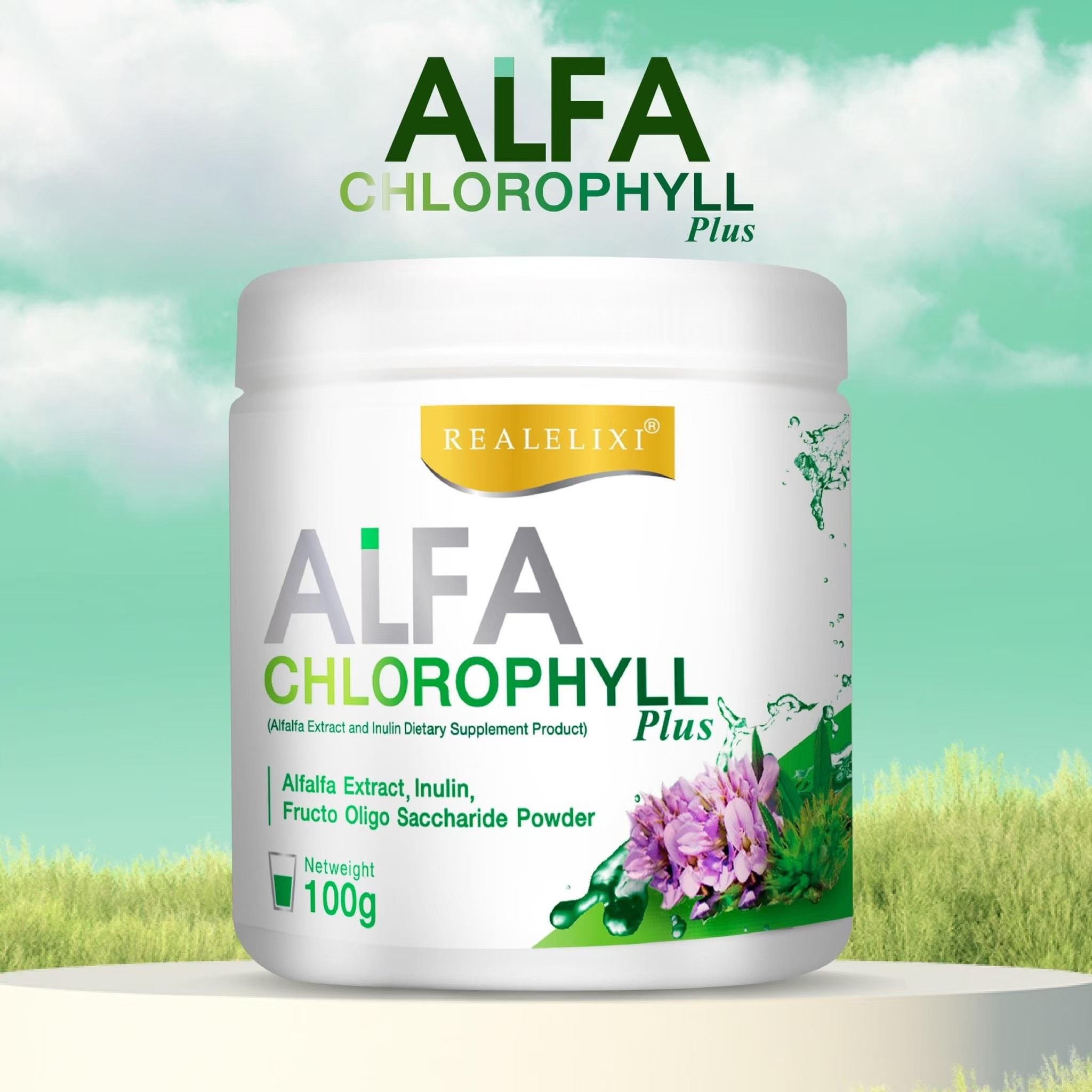 Real Elixir Alfa Chlorophyll Plus ( คลอโรฟิลล์ ) | Lazada.co.th