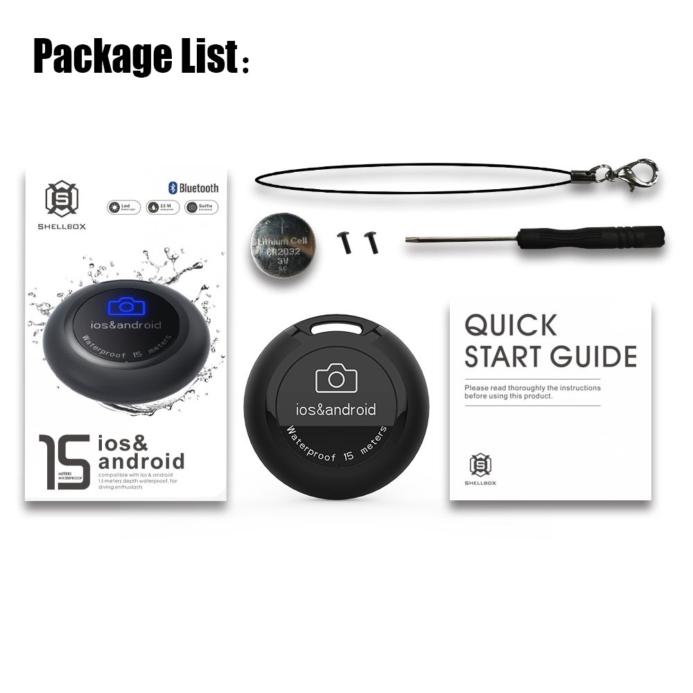 15 Meters WaterProof Bluetooth Remote Selfie Controller For IOS Android ...