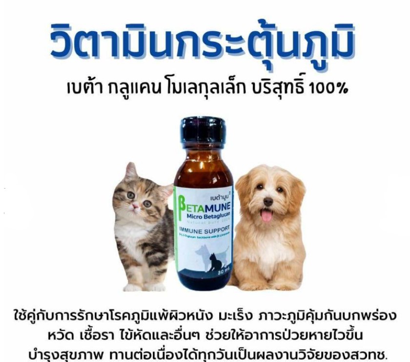 ส่งฟรี ส่งไว betamune micro betaglucan เบต้ามูนวิตามินกระตุ้นภูมิสุนัข ...