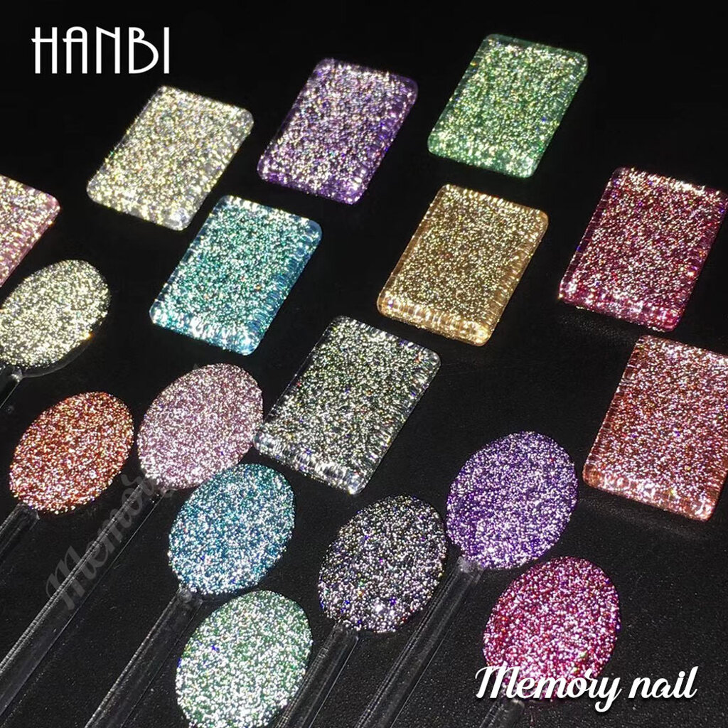 ((แฟลช HANBI รุ่นเดิม 9สี)) สีเจล แฟลช Flash Glitter Gel สีทาเล็บเจล ...